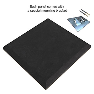 (4 Pack) Sound Absorption-Diffuse Acoustic Panel «Wave» for rec.studio | Wood laminated: (Sonoma)