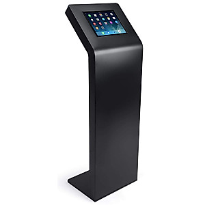 Displays2go Floorstanding Digital Tablet Enclosure, Locking – (IPGRAND12BK)