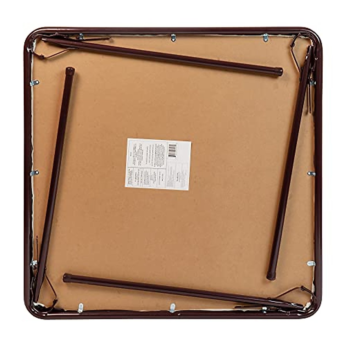 Flash Furniture Folding Card Table - Brown Foldable Card Table Square - Portable Table with Collapsible Legs