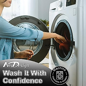 AnyDesign Halloween Kitchen Towel 18 x 28 Inch Black White Ghost Dishcloth Scary Hand Drying Tea Towel for Halloween Baking Cooking Home Kitchen Decor Housewarming Gift, 2Pcs