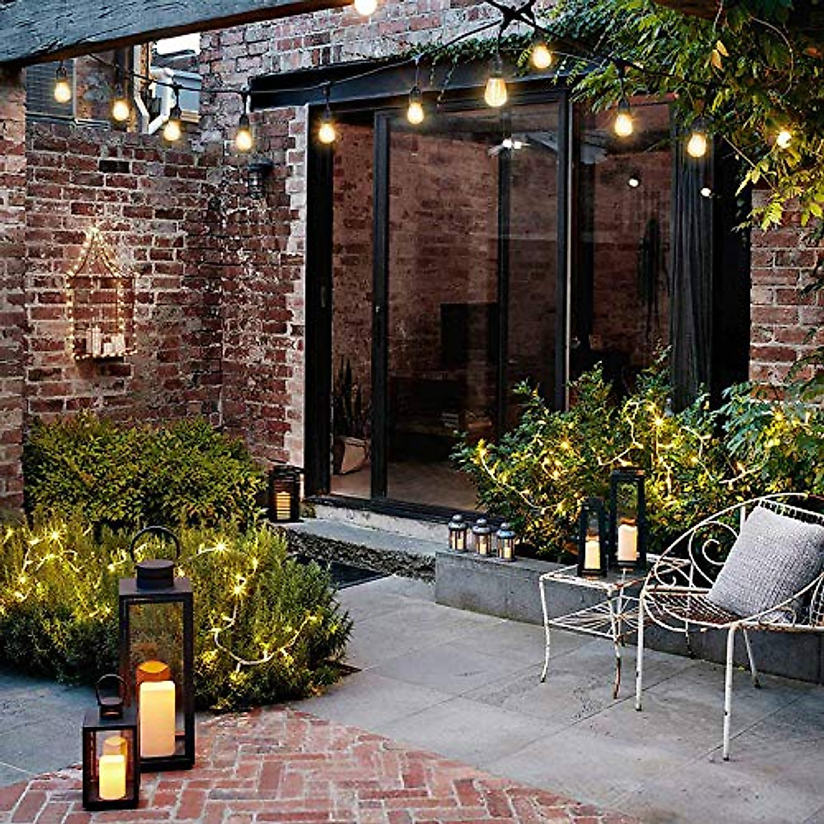 Shatterproof LED String Lights, Waterproof, Warm White 2200K, 70LM, E26 Base - 15 Pack