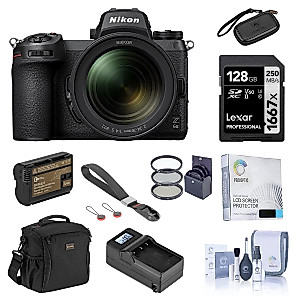 Nikon Z 6II Mirrorless Digital Camera with NIKKOR Z 24-70mm f/4 S Lens Bundle with 128GB SD Card, Bag, Wrist Strap, Extra Battery, Charger, Filter Kit and Accessories