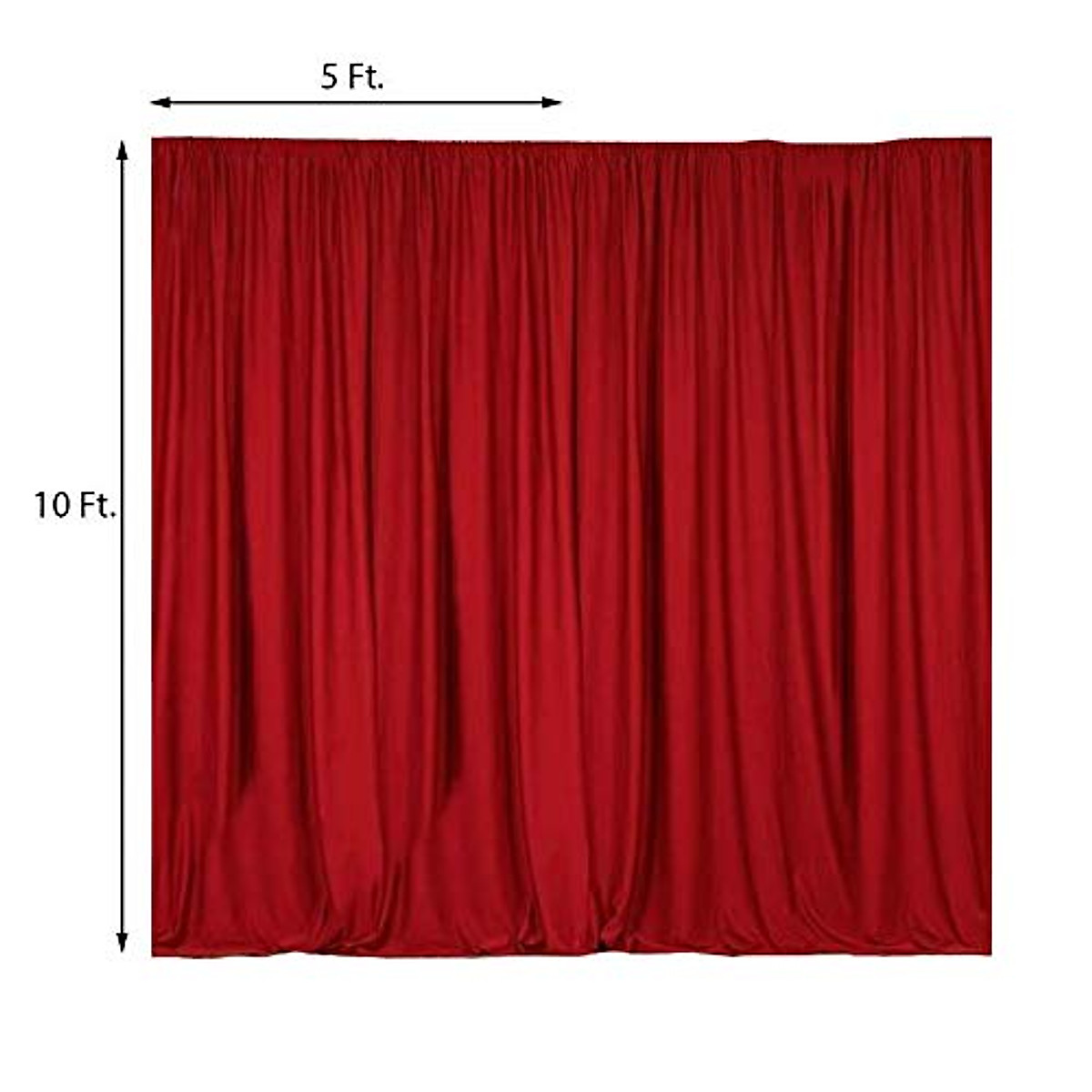 BalsaCircle 10 ft x 10 ft Red Polyester Photography Backdrop Drapes Curtains Panels - Wedding Decorations Home Party Reception Supplies