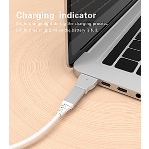 Aioum USB C to Magnetic 2 Generation T (T-TIP) 45W 60W 85W for MacBook Air Pro 2012-2017 with Line 1.8m