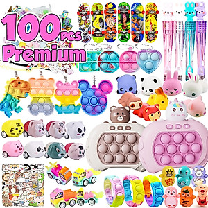 100 PCS Premium Party Favors for Kids 5-12,Assortment Party Toys,Goody Bag Fillers,Classroom Prizes,Treasure Box Stuffers,Birthday Gift Toy,Pinata Stuffers,Carnival Prizes for Boys and Girls