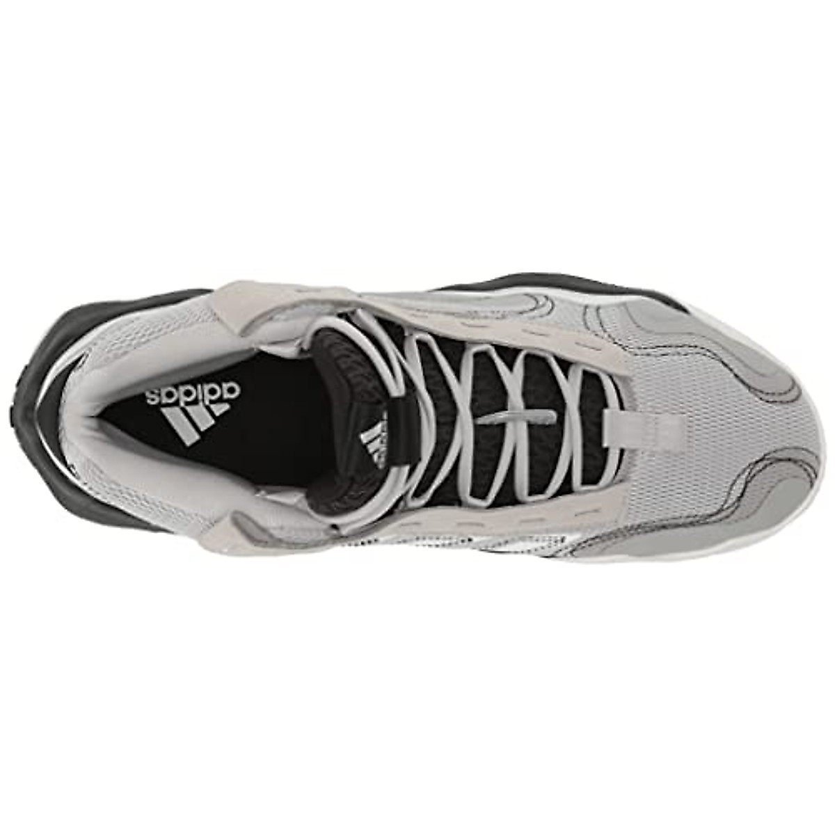 adidas Women's Exhibit B Mid Basketball Shoe, Grey/White/Black, 8