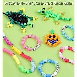 Wutubug 3000Pcs 56 Colors Pony Beads for Bracelet Making Kit, Rainbow Kandi Beads Friendship Bracelet Kit with 910pcs A-Z Letter Beads, DIY Jewelry Making Beads Craft for Adults