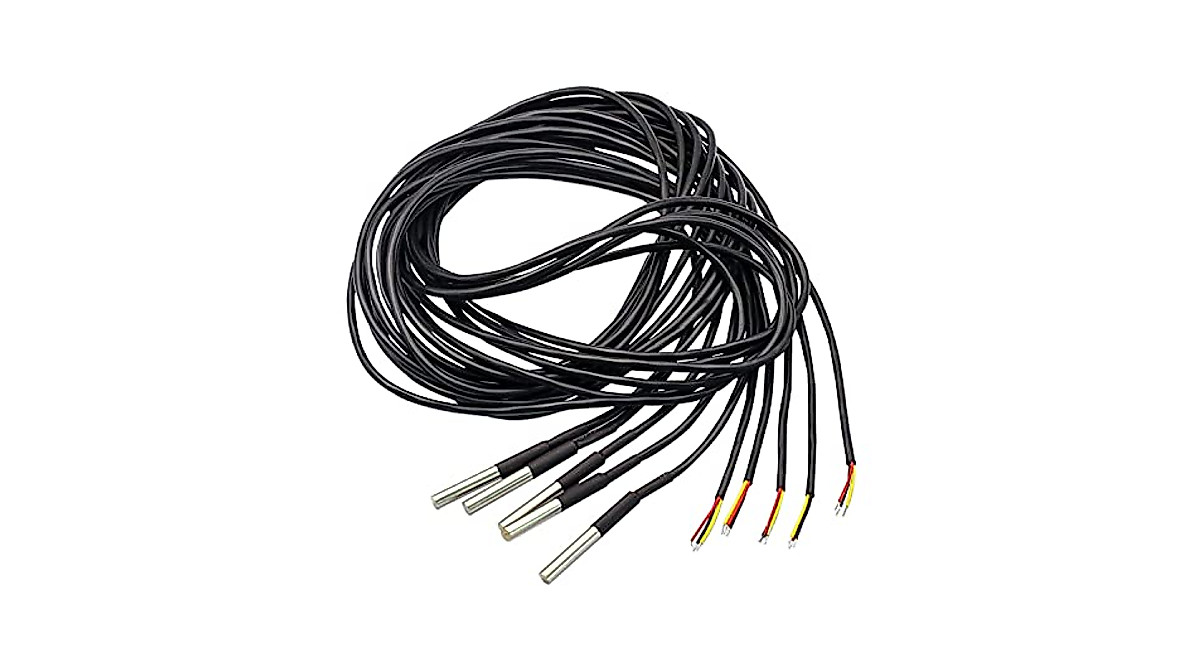 V TELESKY Waterproof DS18B20 Temperature Sensor 6.6Ft