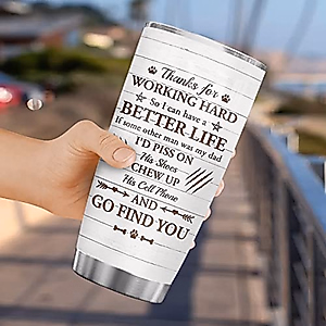 Leoniverse Personalized Dog Dad Tumbler with Photo Picture Stainless Steel Tumblers Coffee Travel Mug Cup 20oz 30oz With Lid Birthday Christmas Fathers Day Custom Gifts For Dogs Lovers