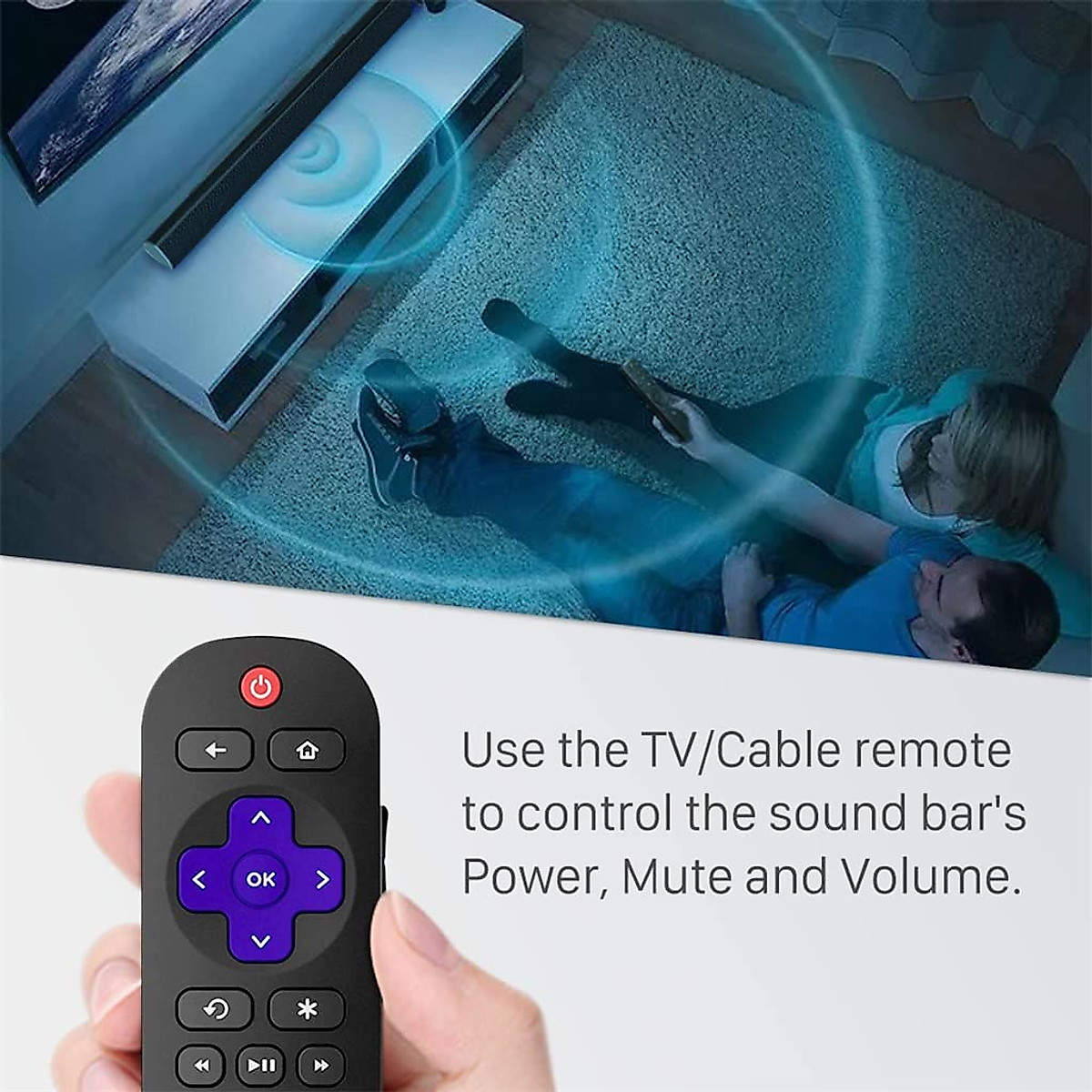 IRDFWH 80W TV SoundBar Speaker Home Theater System 3D Surround Sound Bar Subwoofer Audio Remote Control Wall Mountable