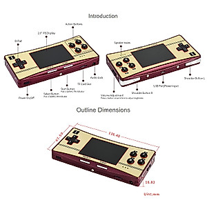 waveshare GPM280 Portable Game Console Compatible with Raspberry Pi Compute Module 4 Lite with WiFi Connectivity without Compute Module and TF card