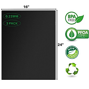 Oven Liners for Bottom of Electric Oven, 16 x 24 inch Reusable Nonstick Heat Resistant Liner Mat for Gas Oven, Microwave, Charcoal, Outdoor BBQ Grill Mats 3(Pack/Piece)