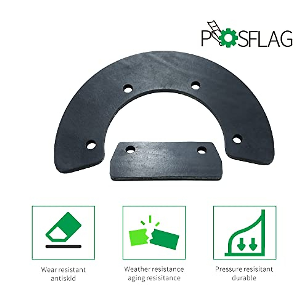 POSFLAG HS35 Snowblower Paddles with Hardware Kit Replaces Honda 72521-730-003, 72552-730-003, 1003375, 1003391 for Honda HS35 A Snow Blowers, Honda HS35 Snowblower Parts, Honda HS35 Paddles