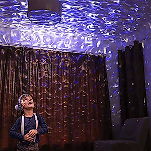 Halloween Christmas Lights Projector Outdoor,Water Wave Aurora Holiday Spotlight with Remote Control,Waterproof LED Landscape Light for Halloween Wedding Party Garden Landscape Wall Tree Decoration