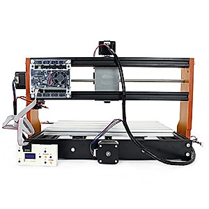 RATTMMOTOR Upgrade 3018 PRO CNC Wood Router Machine Kit 3 Axis GRBL DIY Mini CNC Engraver Milling Machine+Offline Controller+Emergency Stop and Limit Switch for Cutting Plastic Acrylic PVC PCB Wood