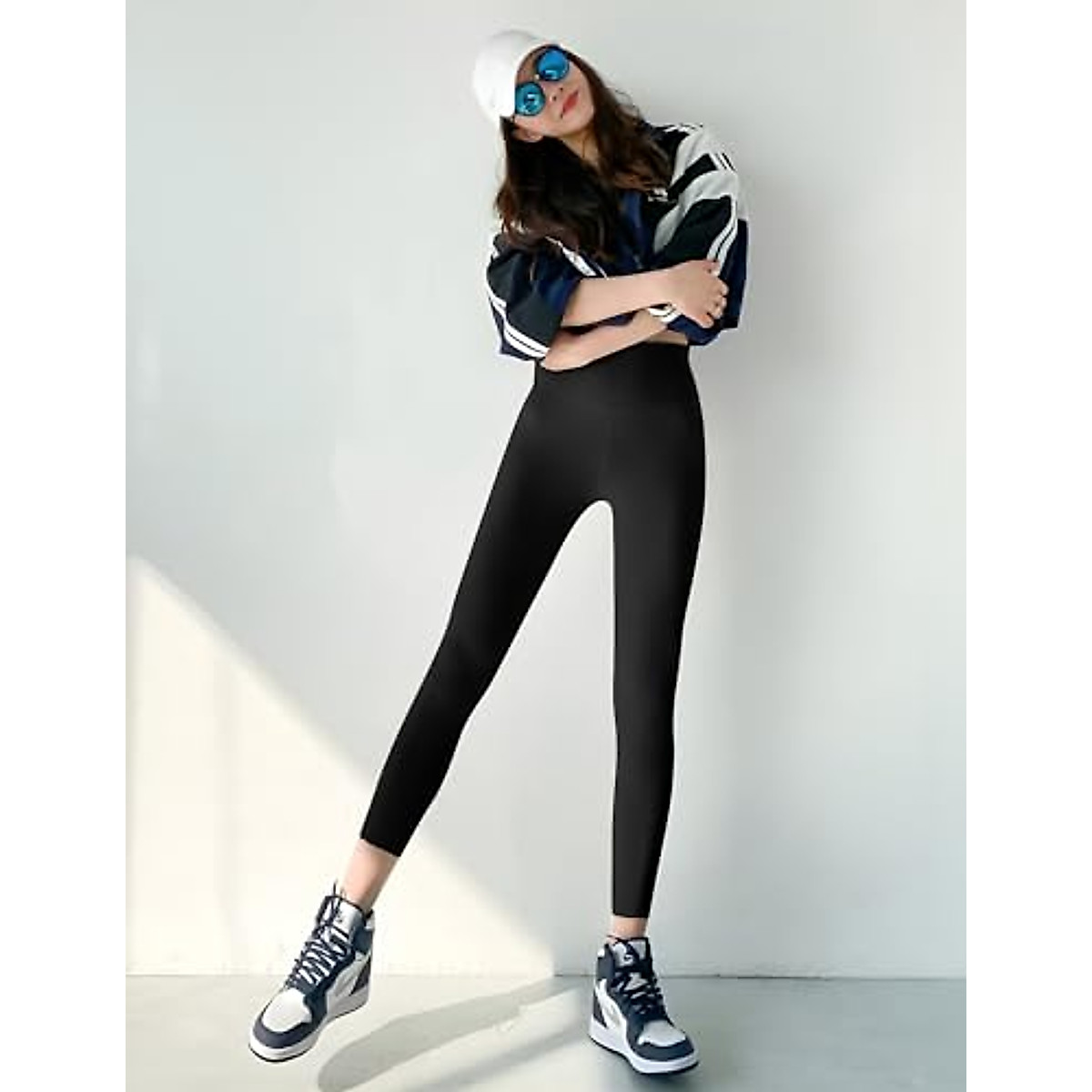 Blisset 3 Pack High Waisted Leggings for Women-Soft Athletic Tummy Control Pants for Running Yoga Workout Reg & Plus Size