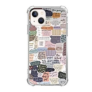 Eurdosmk Bible Verses Aesthetic Case Compatible with iPhone 13, Cute Indie Christian Postive Quotes Case for iPhone 13 for Teens Men and Women, Trendy Cool TPU Bumper Phone Case Cover