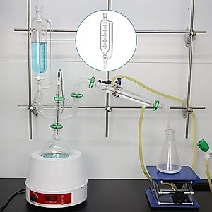 stonylab Pressure Equalizing Graduated Addition Funnel, Borosilicate Glass Dropping Funnel 24/40 Joint 50 ml with PTFE Stopcock for Laboratory (50 ml)