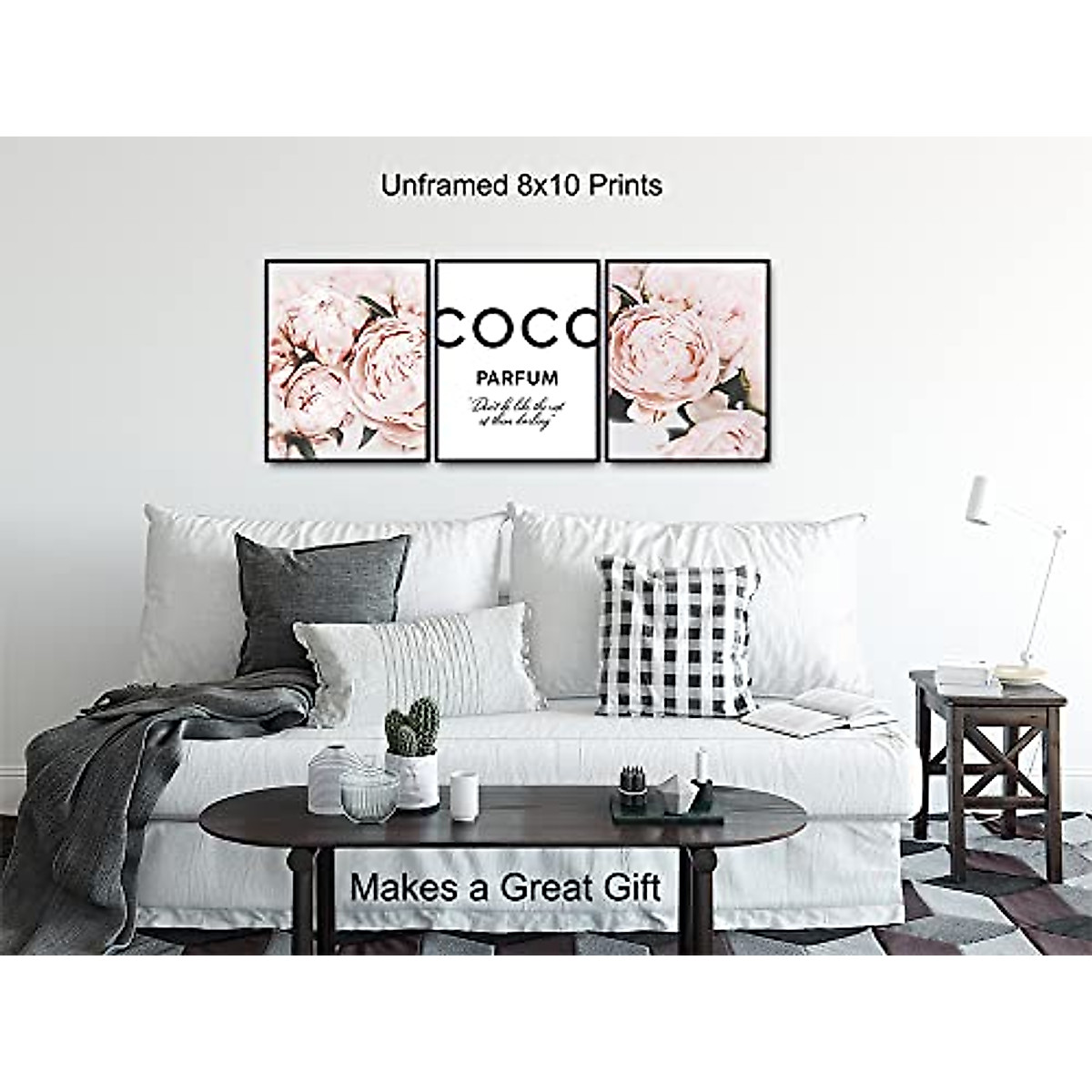 Fashion design Inspirational Quote - Glam Room Decor - Luxury Fashion Home Decor - Glamour Wall Art - Designer Wall Decor for Women - Elegant Couture Gift - Boho Poster Picture print Set