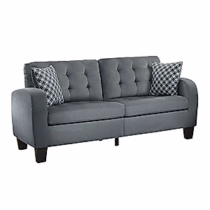 Homelegance Sinclair 72" Fabric Sofa, Gray