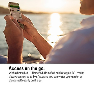 Eve Aqua – Apple HomeKit Smart Home, Smart Water Controller for Sprinkler or Irrigation System, Automate with Schedules, Bluetooth and Thread, App Compatibility