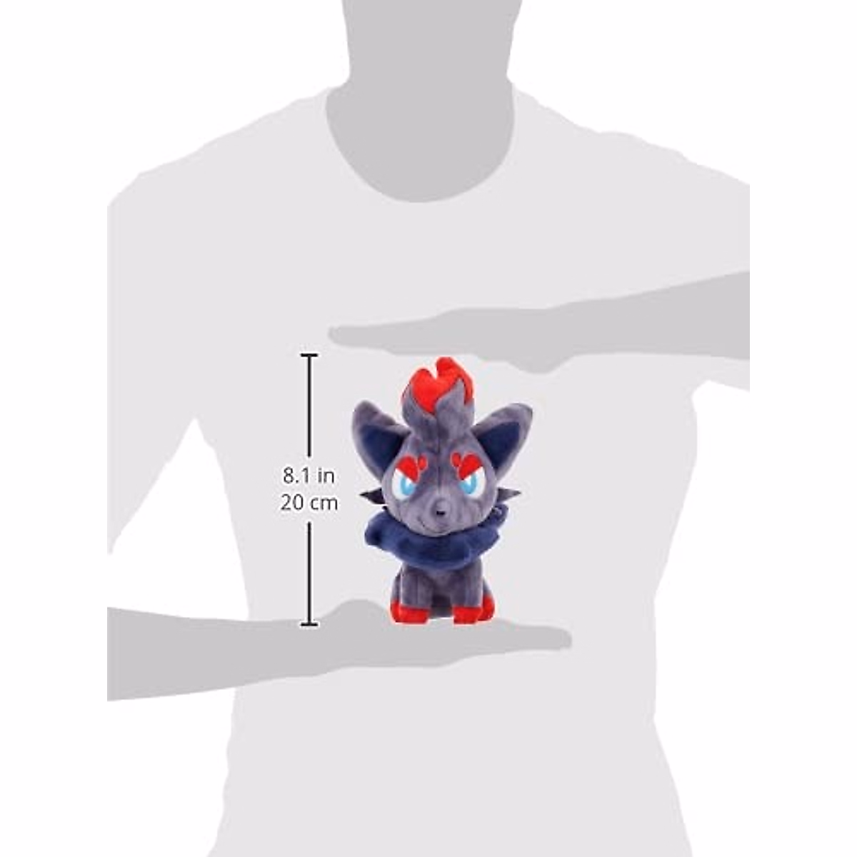 Sanei Pokemon All Star Collection Zorua Stuffed Plush Toy, 7"