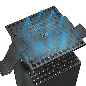 Dust Cover Set for Xbox Series X Console, Dust Filter Covers with 2 Controller Holder Hanger Stand and 8 Dust Plugs Compatible with Xbox Series X