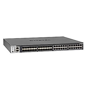 NETGEAR XSM4348S-100NES 24-Port Fully Managed Switch M4300-24X24F, 48x10G, 24x10GBASE-T, 24xSFP+, Stackable, ProSAFE Lifetime Protection (XSM4348S)