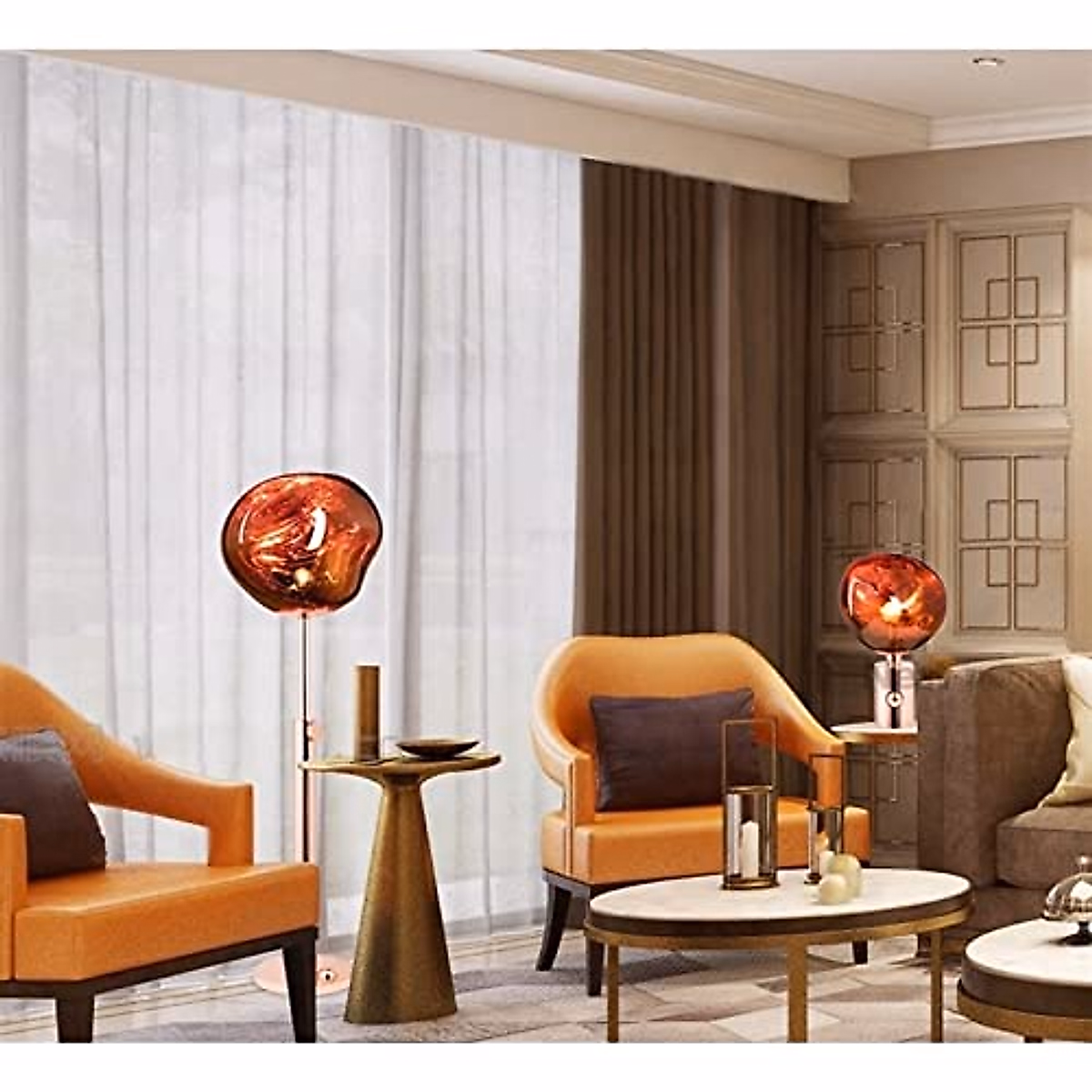 Floor Lamps for Living Room Mid Century Floor Lamp Standing Lamp Glass Stand Up Lights for Living Room Bedroom Office Contemporary LED Brass Rustic Floor Lamps for Living Room