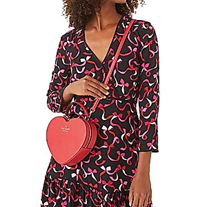 Kate Spade New York Love Shack Heart Purse Crossbody Handbag (Candied Cherry)