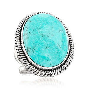 Ross-Simons Turquoise Ring in Sterling Silver. Size 7