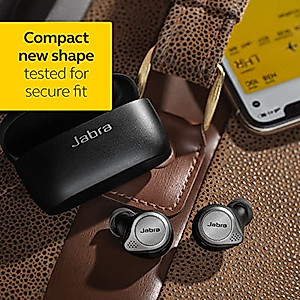 Jabra Elite 75t– True Wireless Earbuds with Charging Case, Titanium Black – Active Noise Cancelling Bluetooth Earbuds with a Comfortable, Secure Fit, Long Battery Life, Great Sound