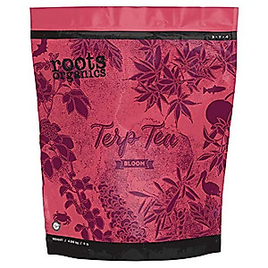 Roots Organics Terp Tea Bloom Natural Dry Gardening Fertilizer Micronized Flowering Nutrient for Large and Small Gardens, 9 Pound Bag