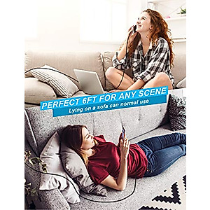 Micro USB Cable, Spater Nylon Braided Cord Android Charger (2-Pack, 6.6 Feet) Sync and Fast Charging Cable Compatible with Samsung, Kindle, Android Smartphones, Moto G5, PS4 (Black)