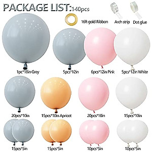 Boho Balloon Arch Pink And Blue Balloons For Gender Reveal Baby Shower White Dusty Light Nude Retro Apricot Decorations Kit Garland