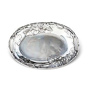 Arthur Court Designs Aluminum Grape Footed Side Dish Server 11 inch Long