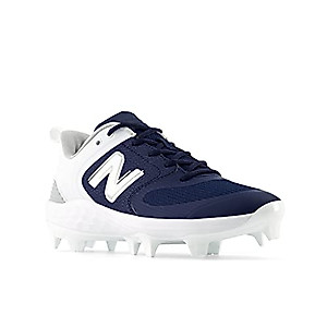 New Balance Women's Fresh Foam Velo V3 Molded Softball Shoe, Navy/White, 8