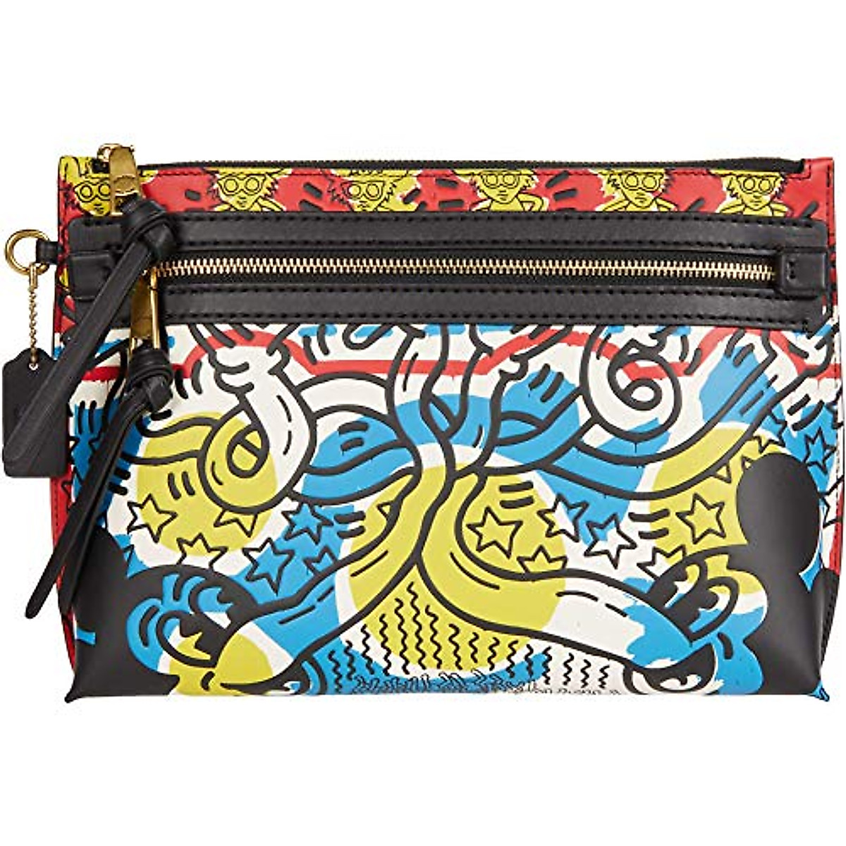 COACH Disney X Keith Haring Academy Pouch in Multicolor Mickey Print Multi One Size