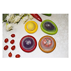 Generic Silicone Fruit Storage Containers For Fridge, Food Storage Containers Fruit And Vegetable Anti-Oxidation Storage Box Ideal For Garlic, Onions, Lemons, And Potatoes (Set Of 4)