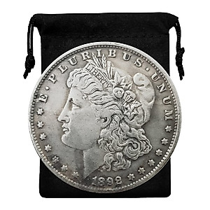 Kocreat Copy 1892-S-Morgan Dollar Plating Silver Coin-Replica U.S Old Original Pre Morgan Souvenir Coin Hobo Coin Lucky Coin Collection