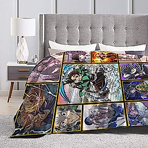 Anime Throw Blanket Flannel Blankets for Bedding Couch Sofa Living Room Throws All Season Gift Wrapping 60"X50"
