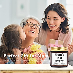 Mothers Day Gifts for Mom from Daughter and Son, Mom’s Last Nerve Candle, Funny Mother’s Birthday Gift for Mom, Stepmother Adoptive Mother, Lavander Scented Candles