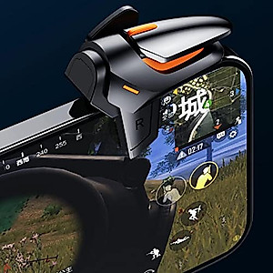 BoxWave Gaming Gear Compatible With Motorola One 5G UWB Ace - Touchscreen QuickTrigger Auto, Trigger Buttons Autofire Gaming Mobile FPS - Jet Black