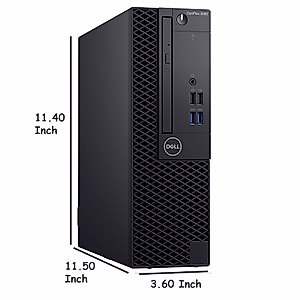 Dell Optiplex 3060 SFF Computer Desktop PC, Intel Core i5-8400 8th Gen Processor, 16GB DDR4 Ram, 512GB NVMe SSD + 2TB Hard Drive, HDMI, Wireless Keyboard Mouse, WiFi & Bluetooth, Windows 10 (Renewed)