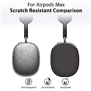 Ankasi Silicone Case Cover Compatible with AirPods Max,Soft Silicone Skin Cover Anti-Scratch Shock Resistant Shock-Absorbing Protective Case kit for Apple AirPods Max 2020 (Black)