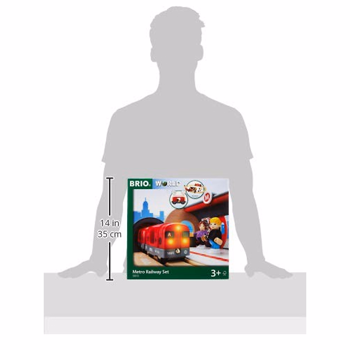 Brio - 33513 Metro Railway Set | Dynamic 20 Piece Wooden Train Set with Interactive Accessories | Perfect for Kids Ages 3 and Up | Fosters Creativity and Motor Skills