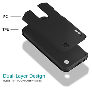 J&D Case Compatible for LG K20 V/ K20 Plus/Harmony/ K10 2017 / V5 / Grace, Heavy Duty Dual Layer Hybrid Shockproof Protective Rugged Bumper, Purple