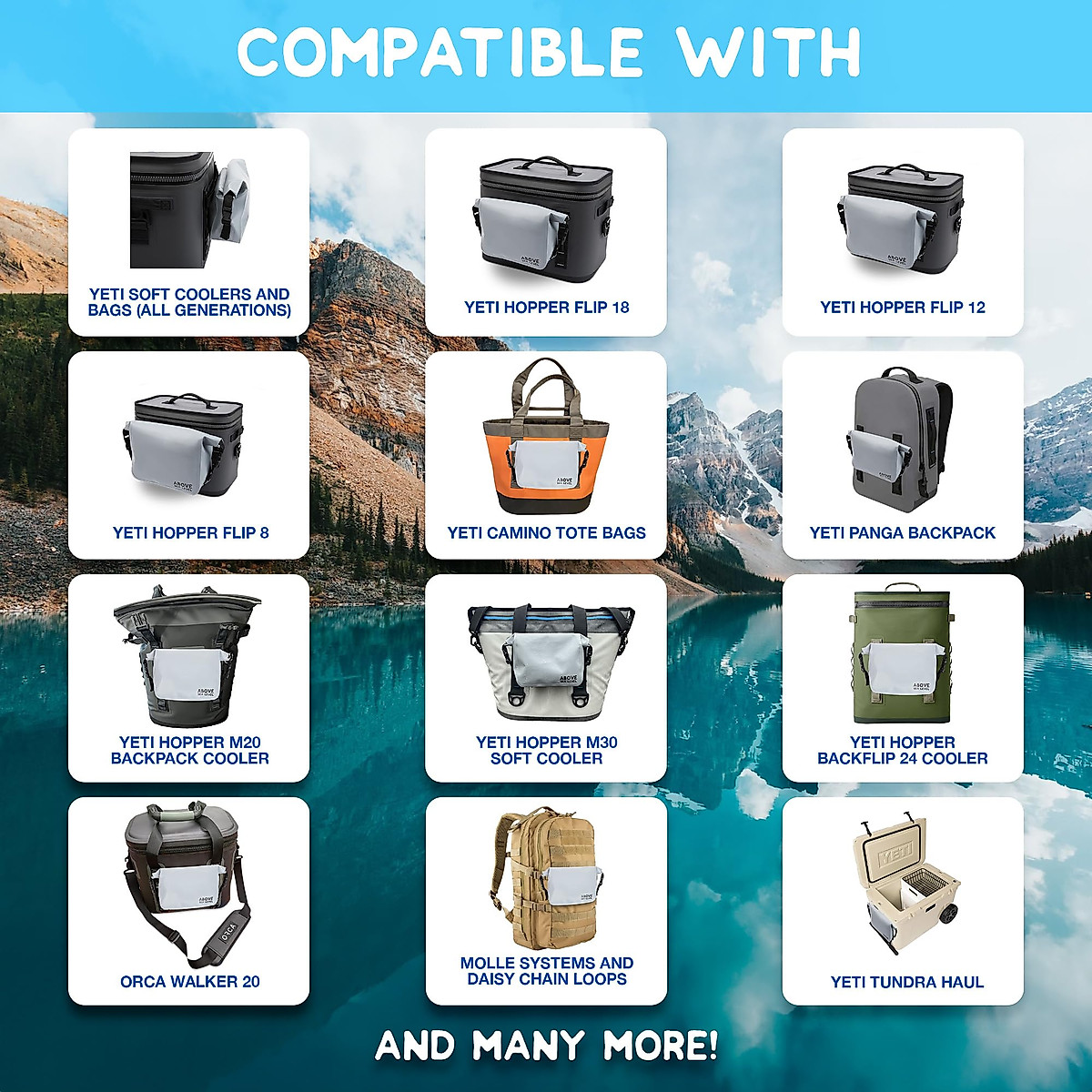 Waterproof MOLLE Dry Bag for YETI Coolers and Tactical Bags - Compatible with YETI Soft Coolers, Backpacks, and Totes - Small Pouch Compatible with YETI Hopper Accessories - YETI Cooler Accessories