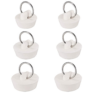 uxcell Drain Stopper, 3 Sizes Rubber Sink Stopper Plug 23mm/26.5mm/29mm with Hanging Ring for Bathtub Kitchen and Bathroom 1Set (6 Pieces)