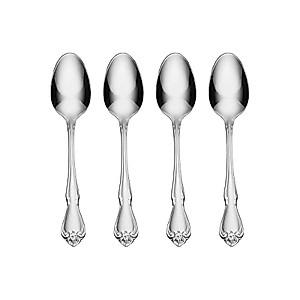 Oneida True Rose Everyday Flatware Teaspoons, Set of 4